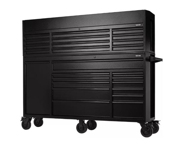 BUNKER® 25 Drawer Combined Roller Cabinet and Tool Chest, 72", Black ...